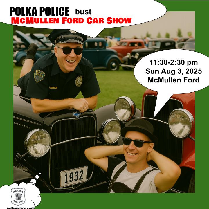 Polka Police bust a car show – Polka Police